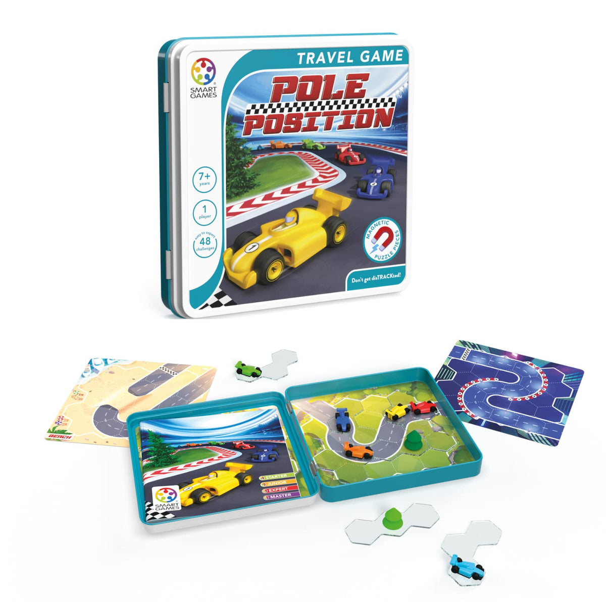 Pole Position Metal Box Travel Game with 48 Challenges for Ages 7 ...