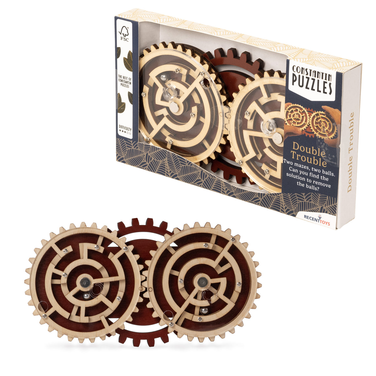 Constantin Double Trouble Wooden Puzzle Brainteaser from Recent Toys ...