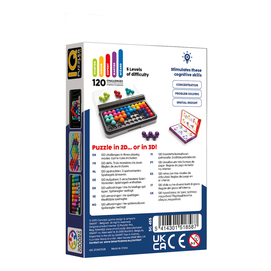 IQ Puzzler Pro – 120 Challenges in 2D & 3D Travel Brain Teaser Ages 6 ...