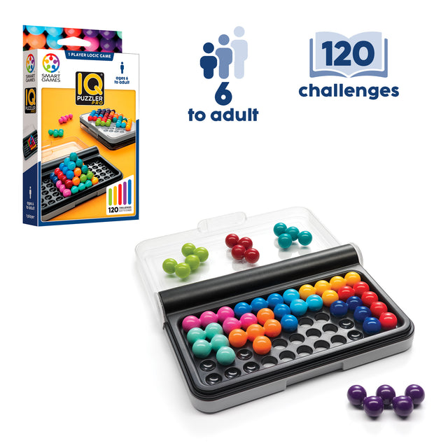 IQ Puzzler Pro – 120 Challenges in 2D & 3D Travel Brain Teaser Ages 6 ...