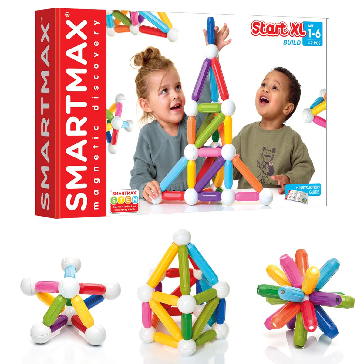 SmartMax Start XL 42-piece Magnetic STEM Building Set Ages 3+ – Smart ...
